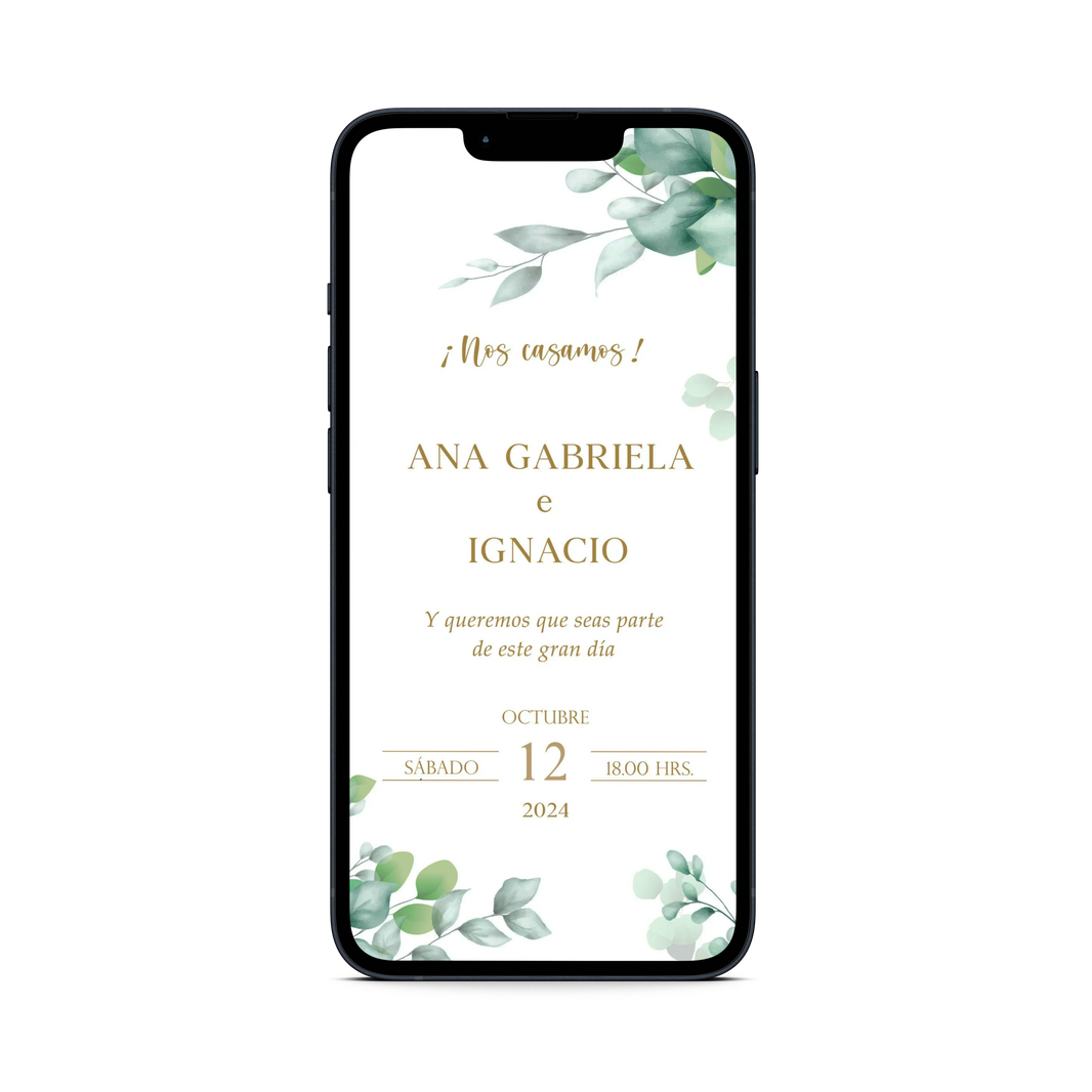 Invitación de matrimonio digital personalizable – Innova Designs