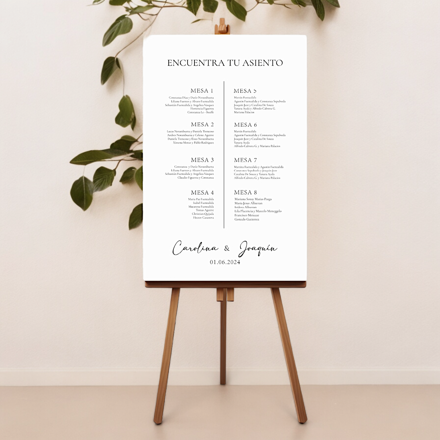 Letrero de Bienvenida para matrimonio – Innova Designs