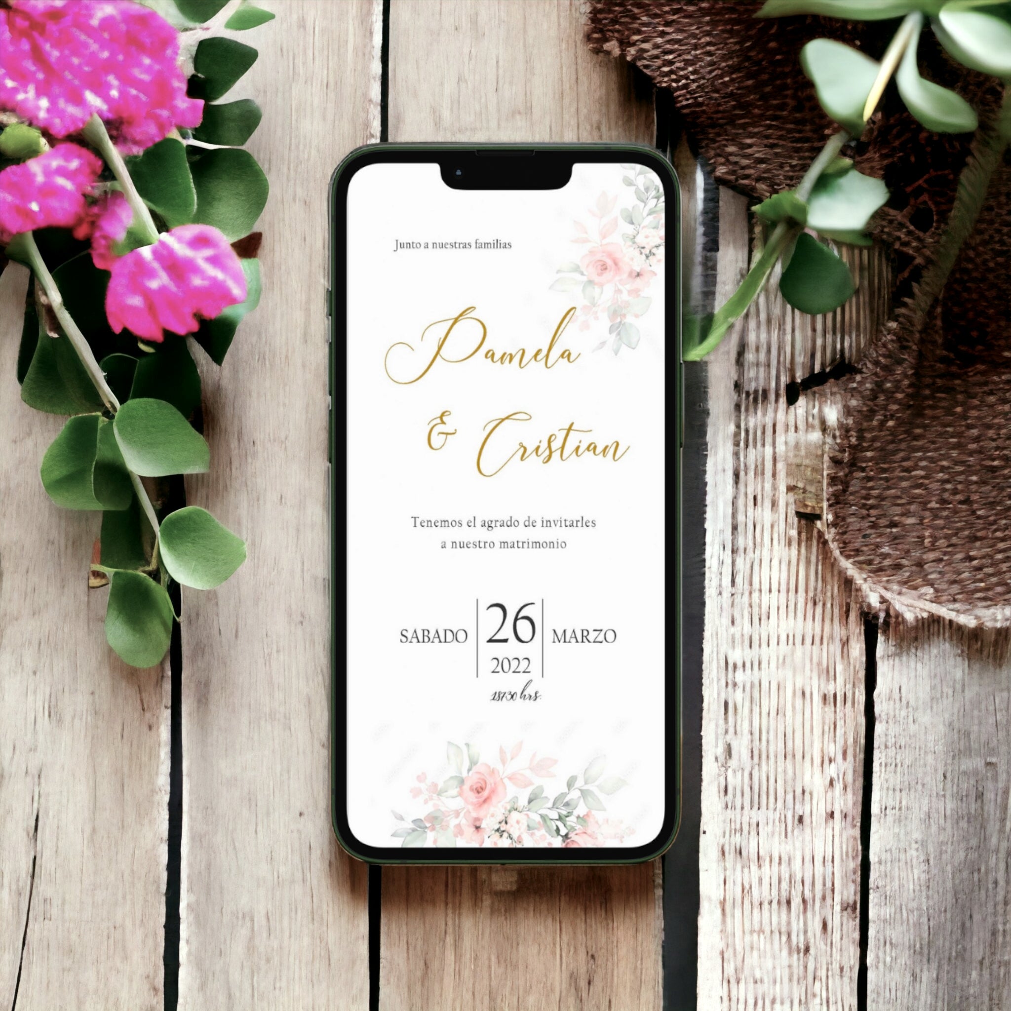Invitación de matrimonio digital personalizable – Innova Designs
