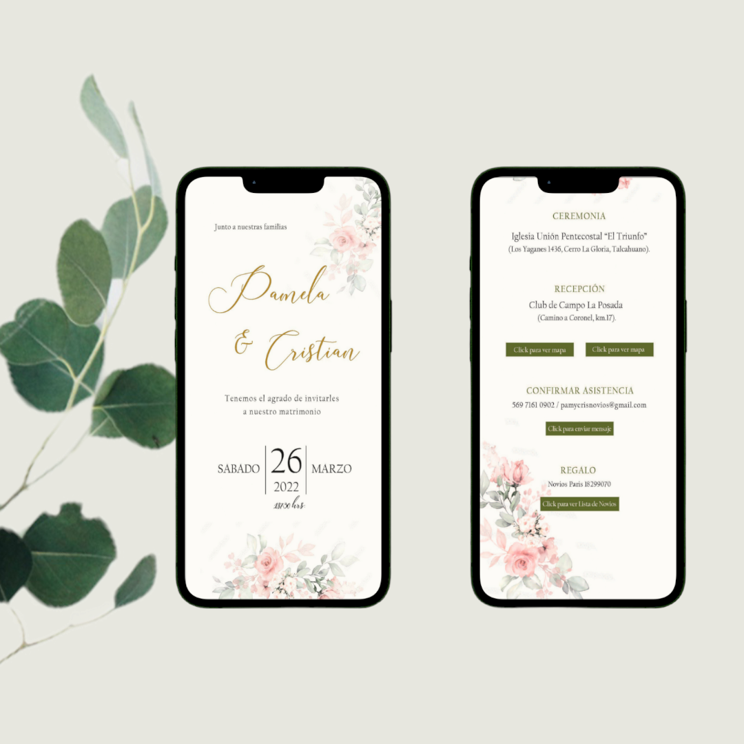 Invitación de matrimonio digital personalizable – Innova Designs